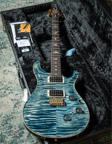 2021 PRS Custom 24 Piezo 10 Top Fade Whale Blue > Guitars Electric ...