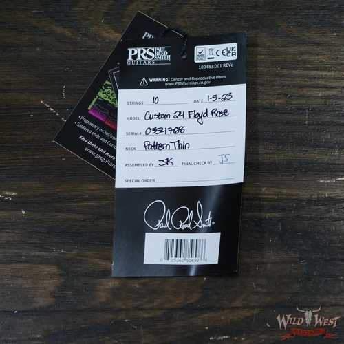 2023 Paul Reed Smith PRS Core Series Custom 24 Floyd Rose Ebony ...
