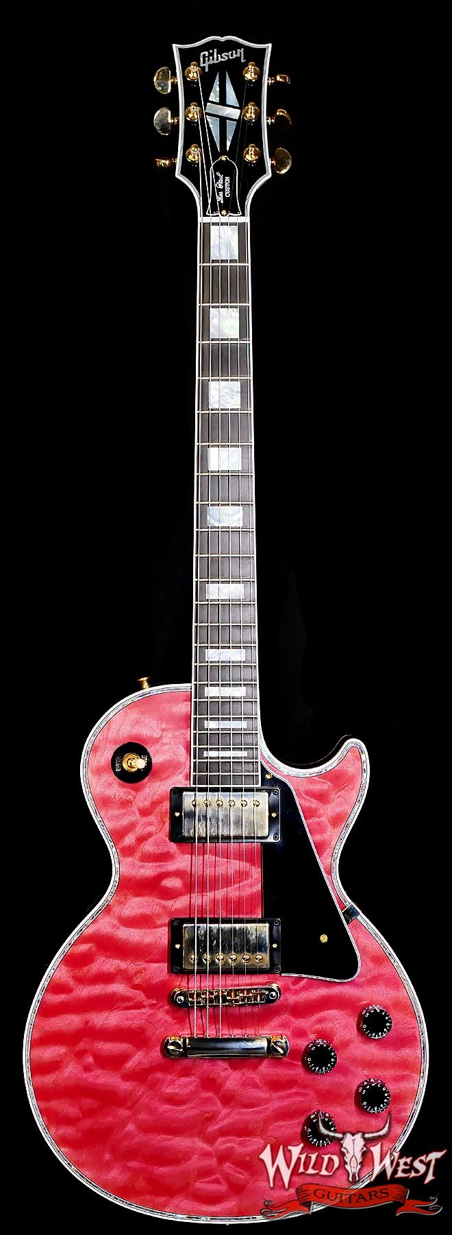 2024 Gibson M2M 5A Quilt Maple Top Les Paul Custom Chablis Pink ...