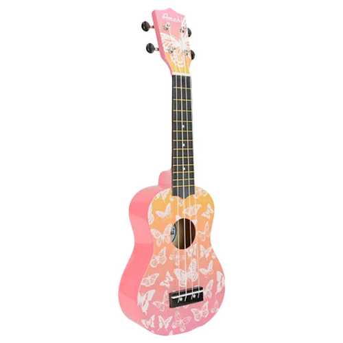 Amahi Sunset Mariposa Butterfly Soprano Ukulele w/ Gig Bag > Ukulele ...