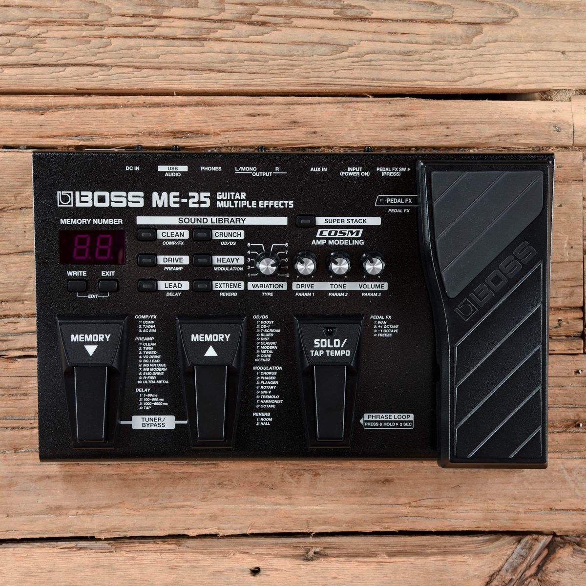 Boss ME-25 Multi Effects ME-25 Multi Effects > Effects | Chicago Music ...