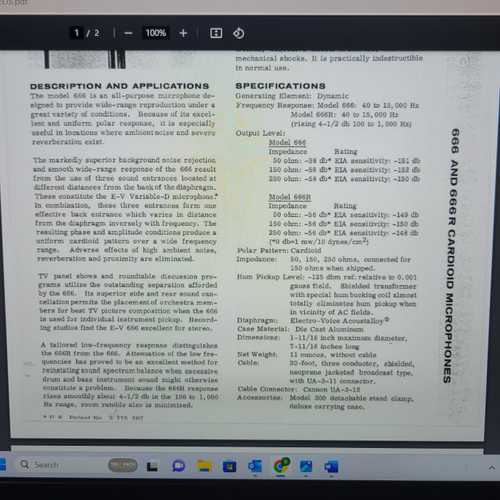 1975 Electro-Voice EV 666 Microphone > Recording Equipment | Mahar's ...