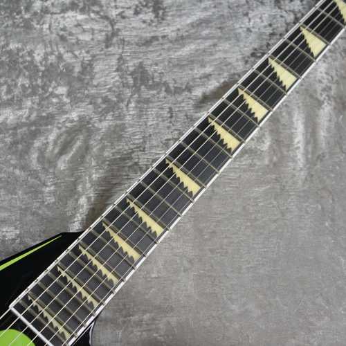 ESP EDWARDS E-ALEXI GREENY Black with Lime Green Pinstripe & Skull ...