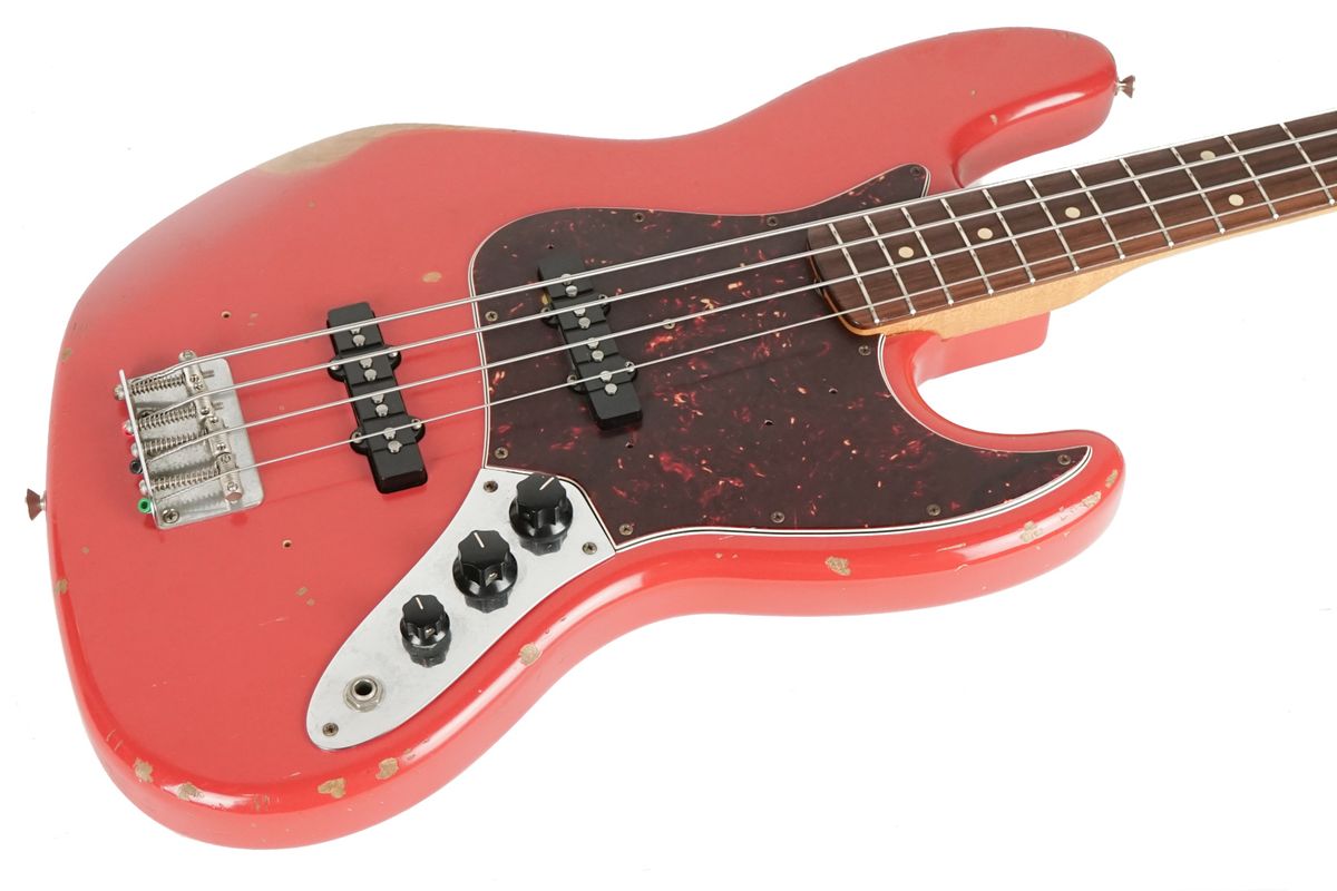 2008 Fender Roadworn 60s Jazz Bass Fiesta Red > Guitars Electric Solid ...