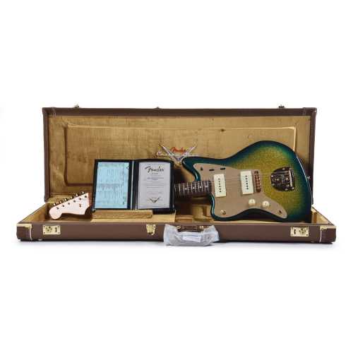 Fender Jazzmaster Blue Aged Surf Burst Sparkle > Guitars Electric Solid ...