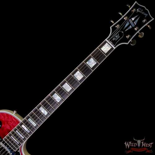 Gibson Custom Shop M2M Les Paul Custom 5A Quilt Maple Top Trans Pink ...