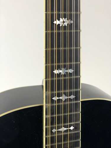 2015 Hauver Stella Jumbo Black Decalcomania > Guitars 12 String ...