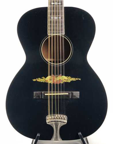 2015 Hauver Stella Jumbo Black Decalcomania > Guitars 12 String ...