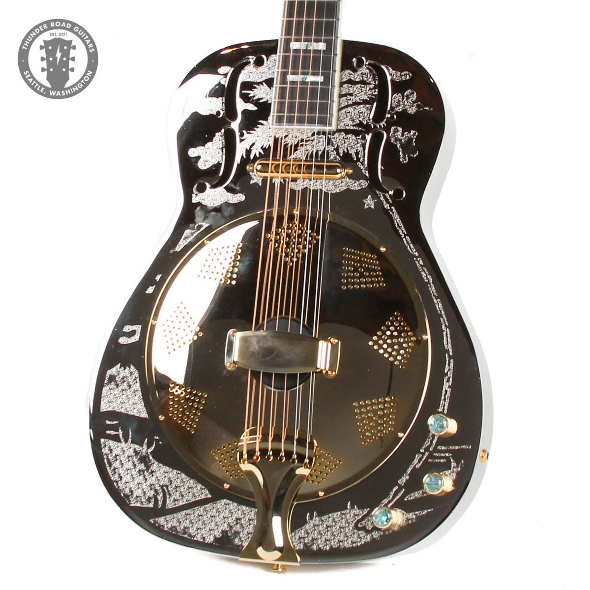Dean RESCG Folk Series Thin Body Resonator Etched Chrome > Guitars ...