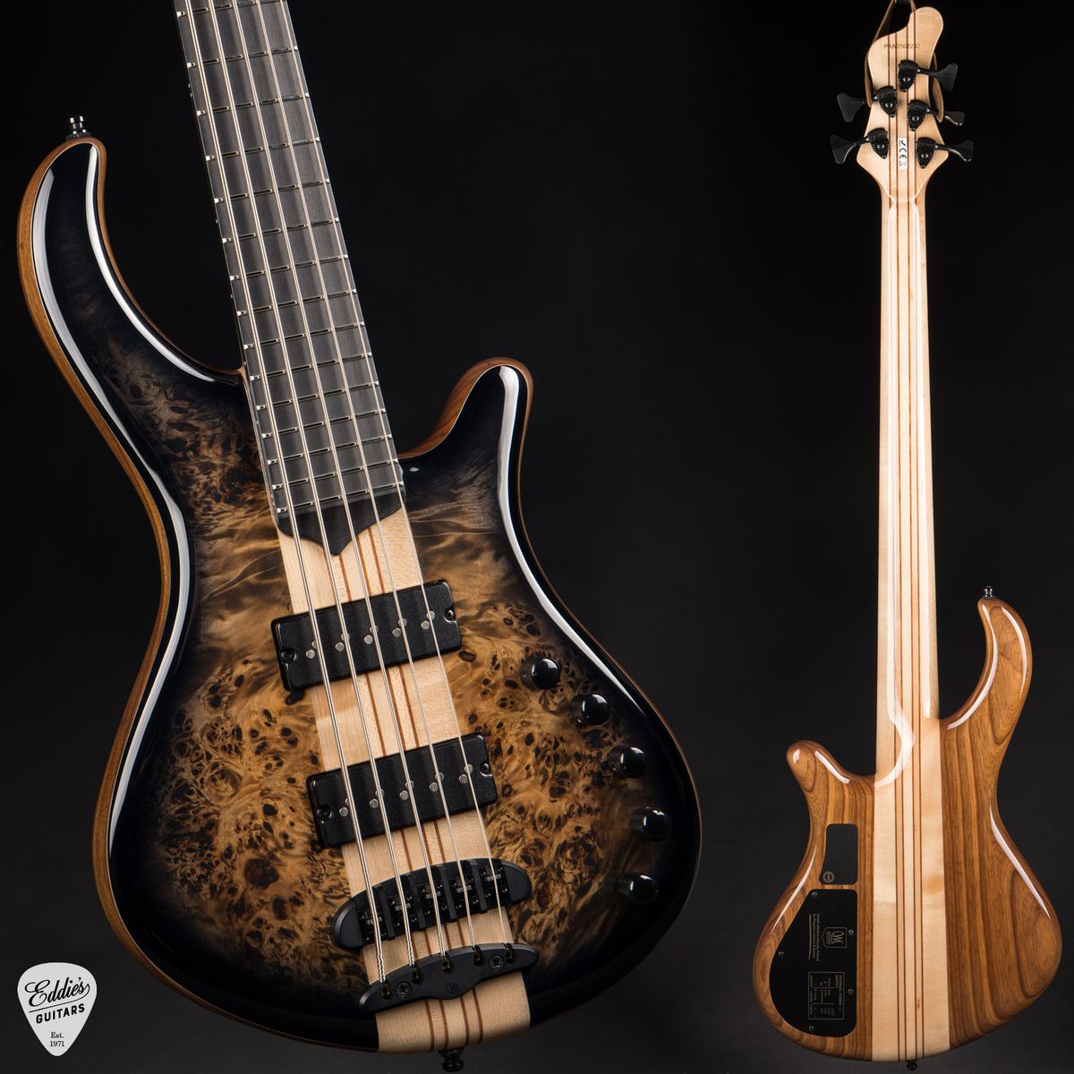 Mayones Patriot 5 - Trans Natural Black Gloss > Guitars Bass | Eddie's ...