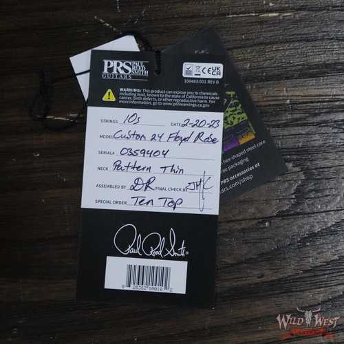 2023 Paul Reed Smith PRS Wood Library 10 Top Custom 24 Floyd Rose ...