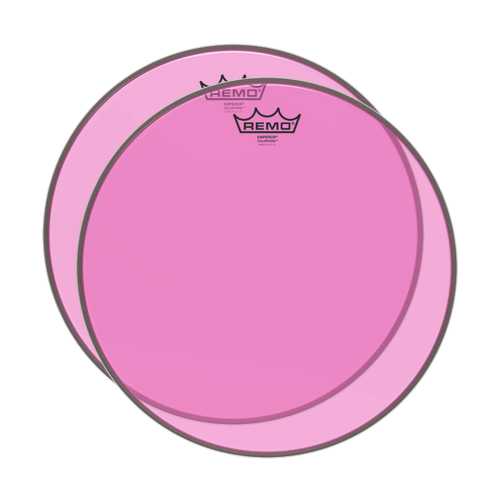 Remo 18" Emperor Colortone Pink Drumhead (2 Pack Bundle Drumheads ...