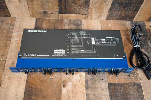 Samson S-Phone S Class Headphone Mixer/Amplifier Blue > Recording ...