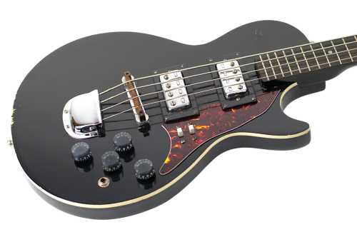 Silvertone Single Cut Solid Body Bass Guitar Black > Guitars Bass ...