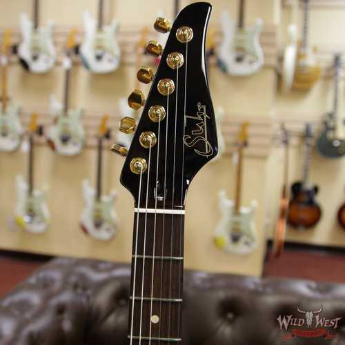 Suhr Custom Classic T HH Black Limba Body w/ Spalted Maple Pickguard ...