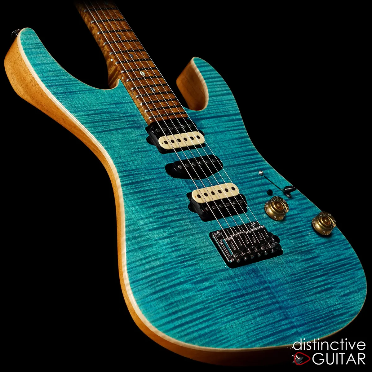 Suhr Modern Custom Bahama Blue Flame Top > Guitars Electric Solid Body ...