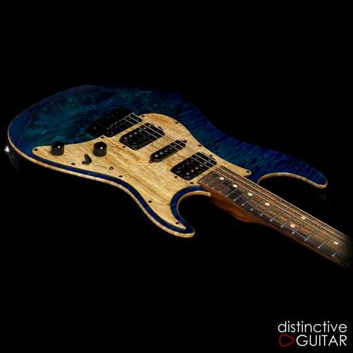 Suhr Standard Custom Aqua Blue Burst Waterfall Burl > Guitars Electric ...