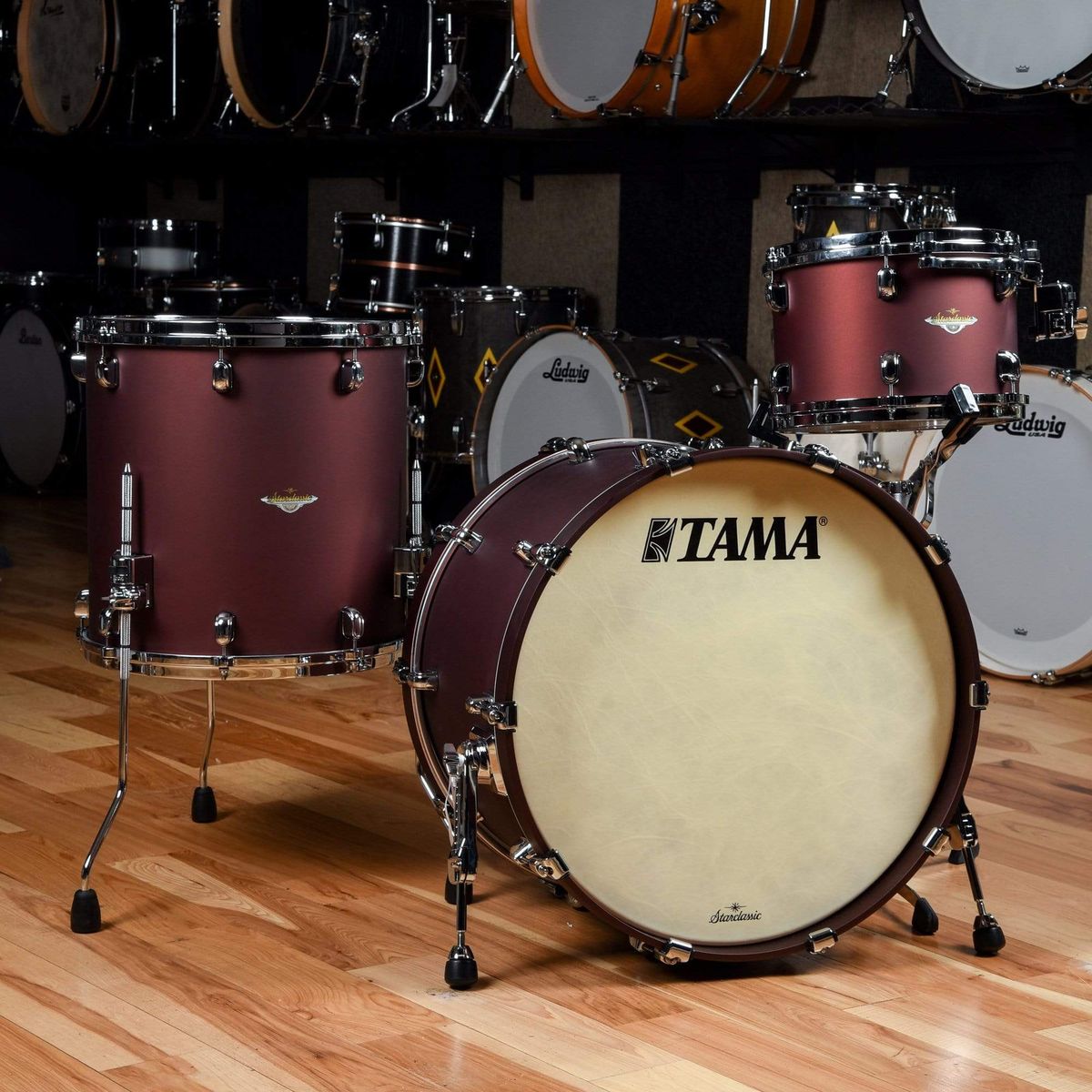 Tama Starclassic 12/16/22 3pc Red Burgundy Color_Ruby Pacific Walnut ...