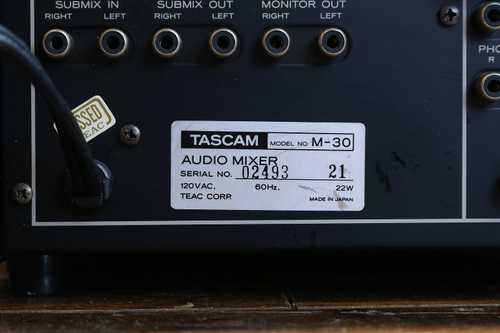 TASCAM M-30 > Recording Equipment | Rock n Roll Vintage Guitars